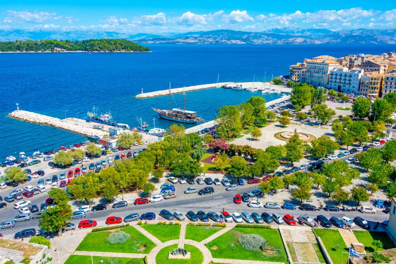 10th Infantry Battalion Square in Greek Town Kerkyra Stock Image ...