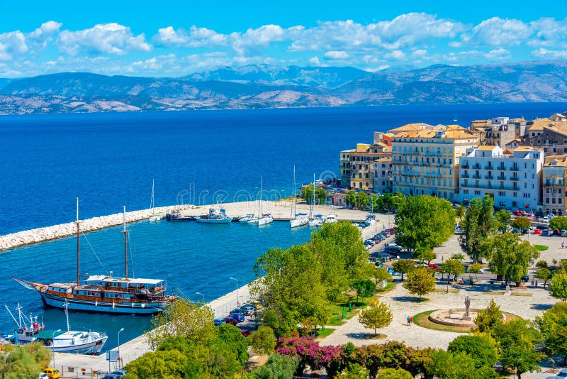10th Infantry Battalion Square in Greek Town Kerkyra Stock Image ...
