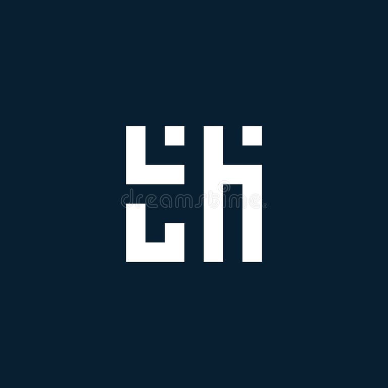 TH Initial Monogram Logo with Geometric Style Stock Illustration ...