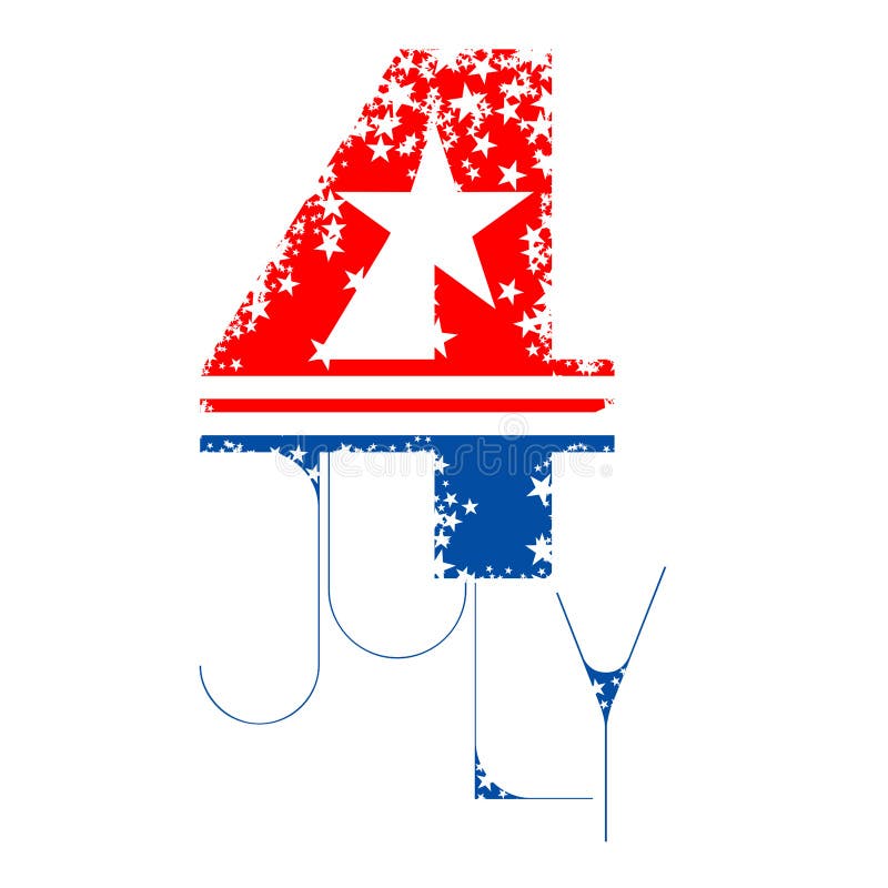 Fourth of July Patriotic Vector Background with Header and Footer Stock ...