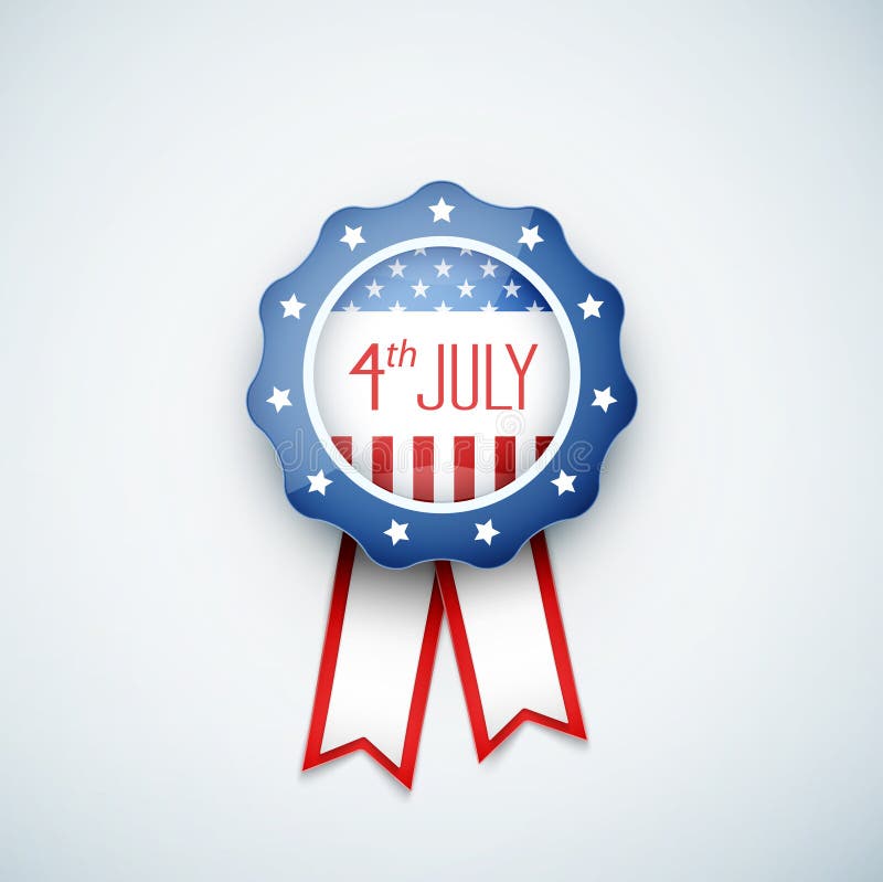 4th of July American Independence Day Badge Stock Vector - Illustration ...