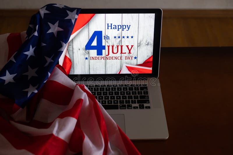 4th of July American Independence Day USA Flags Decorations with ...