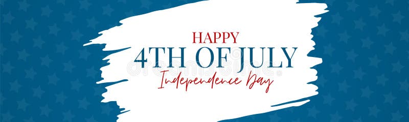 4th of July Banner or Header. USA Independence Day Simple Design ...