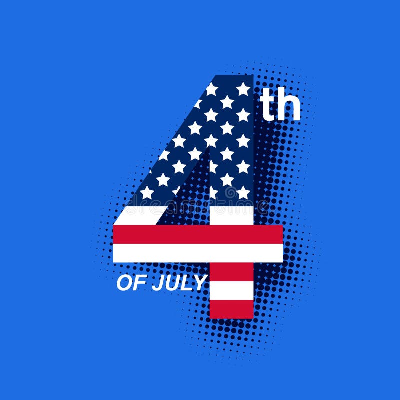 4th of July on Blue Background Stock Vector - Illustration of american ...