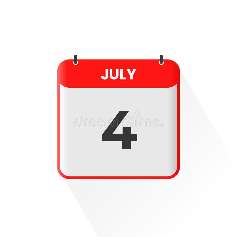 4th July Calendar Icon Stock Illustrations – 1,788 4th July Calendar ...