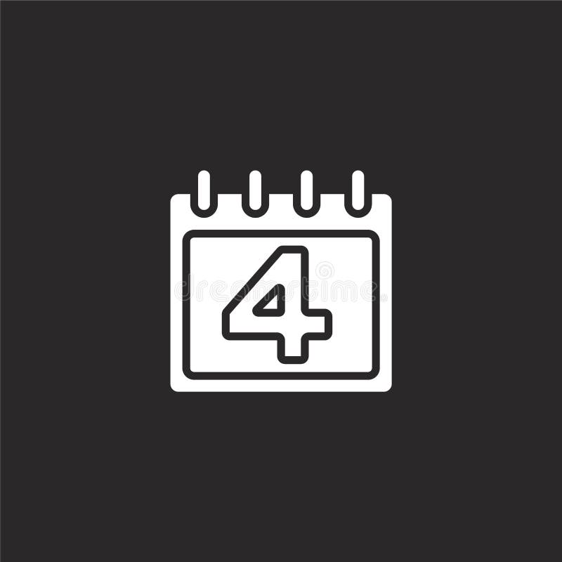 Th Of July Icon Filled Th Of July Icon For Website Design And Mobile App Development Stock