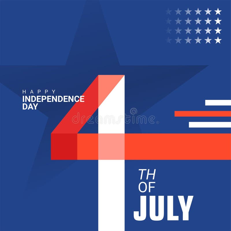 4 Th of July Poster Independence Day Template Stock Vector ...