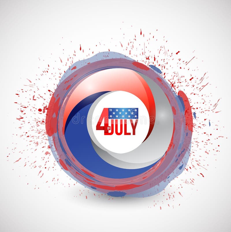 4th of July Red, White and Blue Graphic Stock Illustration ...