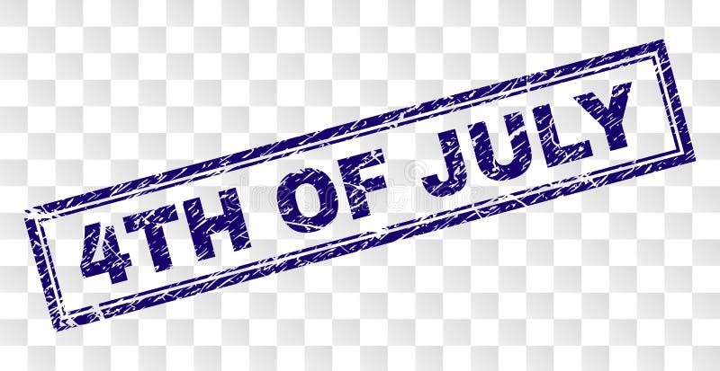 Grunge 4TH of JULY Rectangle Stamp Stock Vector - Illustration of blue ...