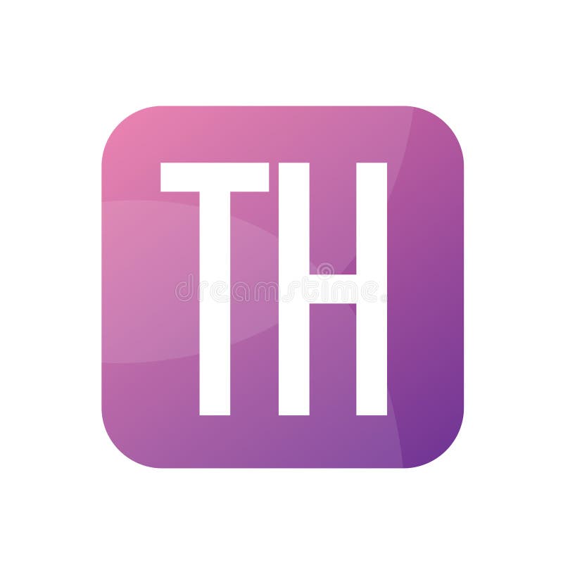 TH Letter Logo Design with Simple Style Stock Vector - Illustration of ...