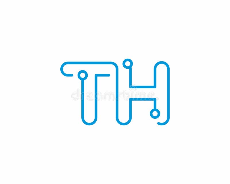 TH Letters Logo Design Vector 001 Stock Vector - Illustration of ...