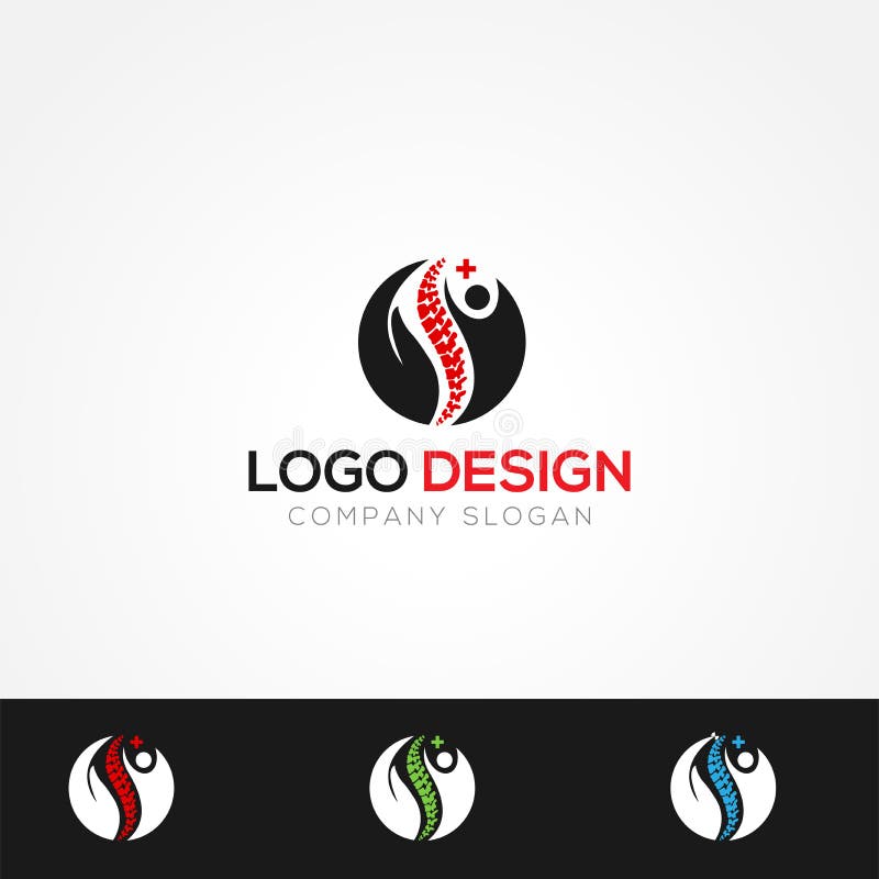 Medical Backbone Logo Design Stock Vector - Illustration of mockup ...