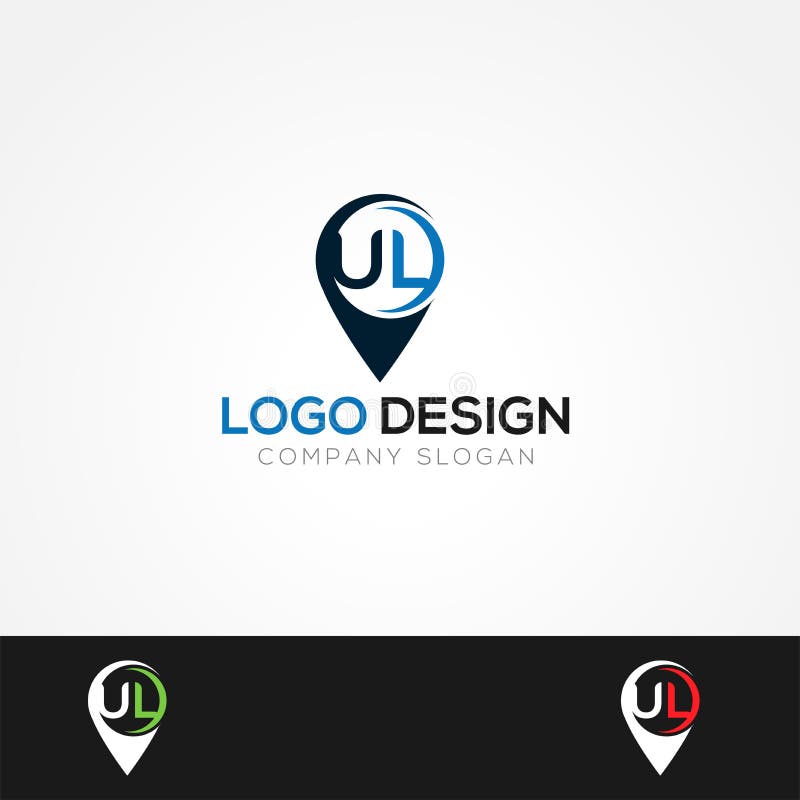 UL Map Lin Logo Design stock vector. Illustration of business - 143185932