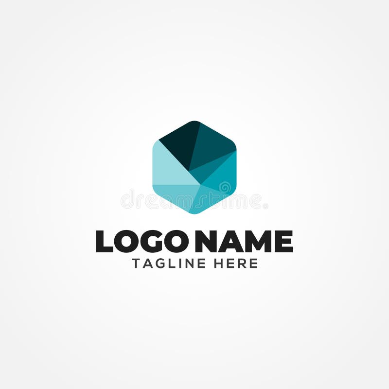 Polygon Shape Logo for Business Stock Vector - Illustration of graphic ...