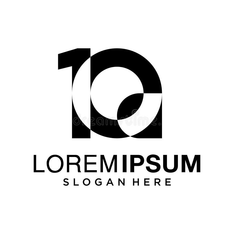 10th Logo Design, Number 10 Logo Design Inspiration Stock Vector ...