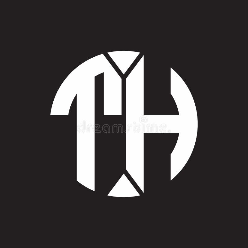 TH Logo Monogram with Piece Circle Ribbon Style Stock Vector ...