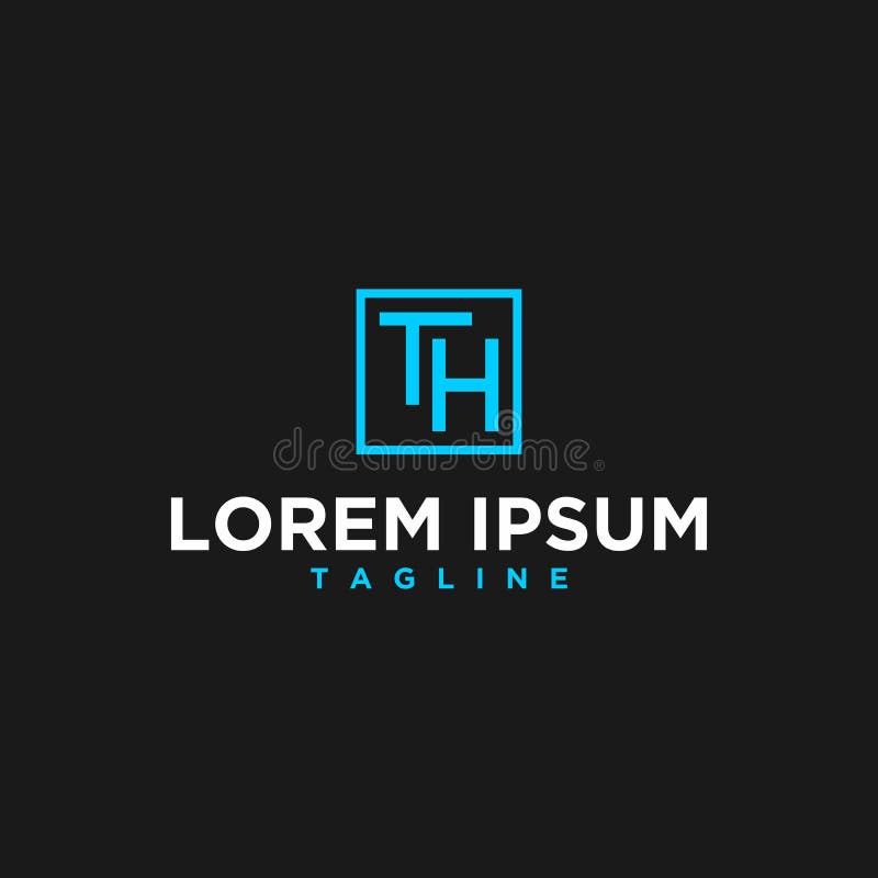 Th Monogram Logo Design Inspiration Stock Vector - Illustration of ...