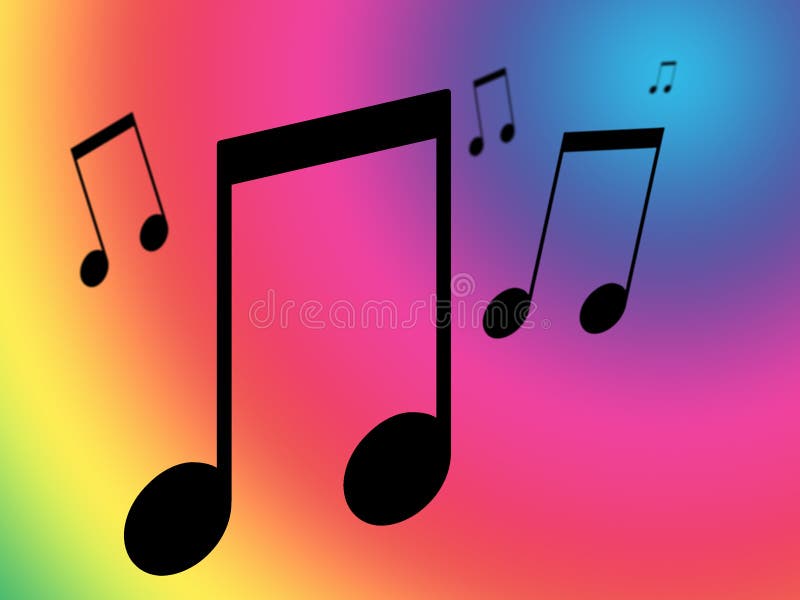 Music Notes Multicolor Background Stock Illustrations – 509 Music Notes ...