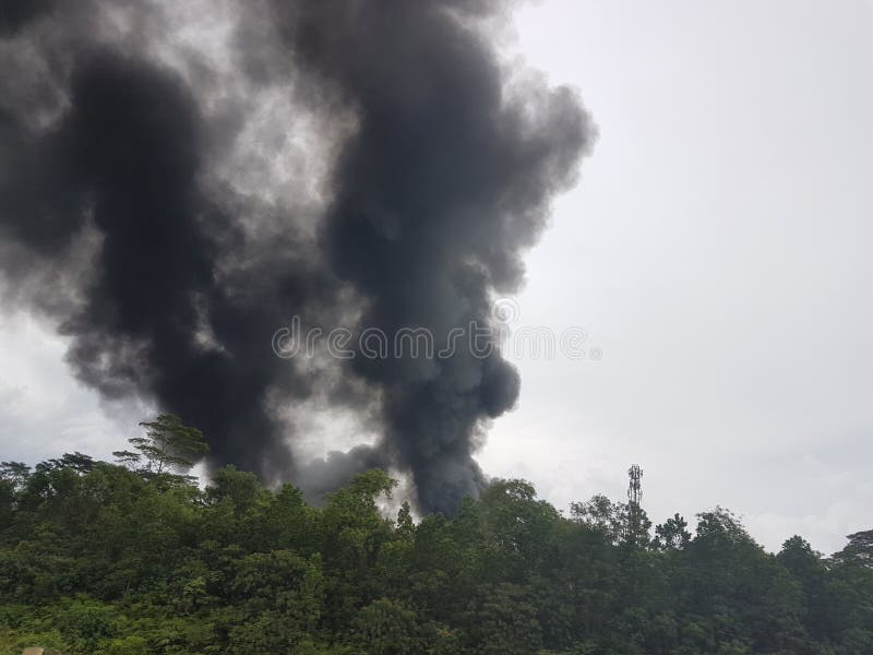 27th Nov 2016, Johor.Burning Smoke beside Highway Stock Image - Image ...