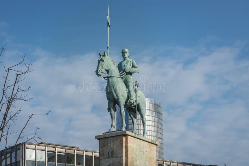 8th Prussian Cuirassiers Memorial - the Lancer - Cologne, Germany Stock ...