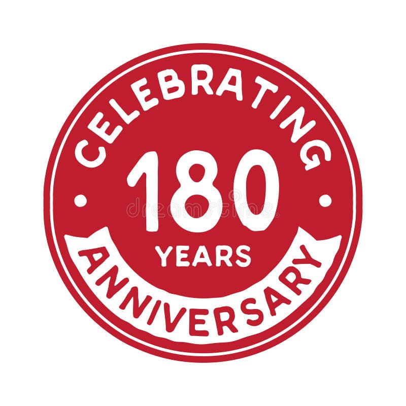 180 Years Celebrating Anniversary Design Template. 180th Anniversary ...