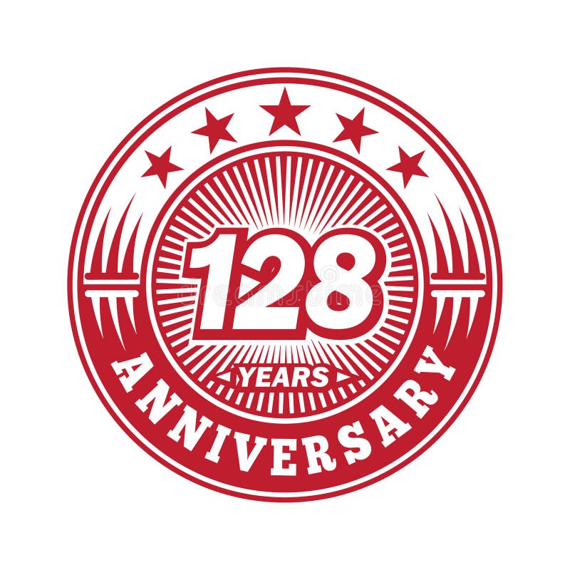 128years Anniversary Celebration. 128th Anniversary Logo Design ...