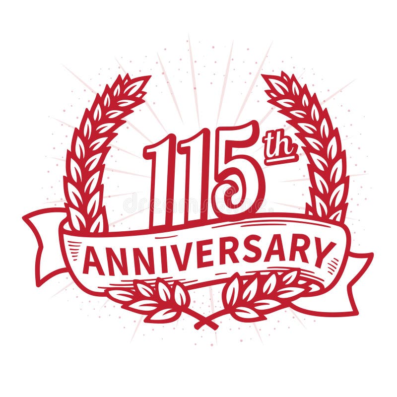 115 Years Anniversary Celebration Logotype. 115th Anniversary Logo ...