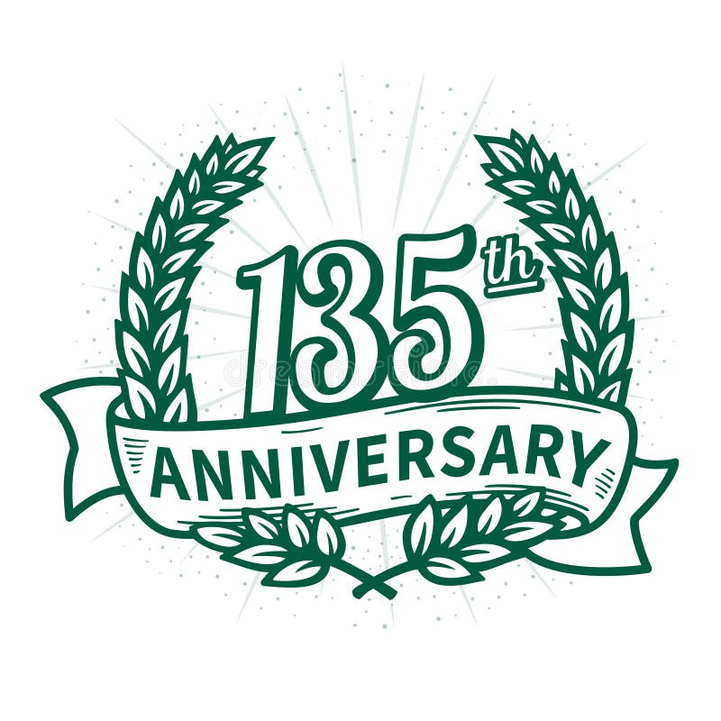 135 Years Anniversary Celebration Logotype. 135th Anniversary Logo ...