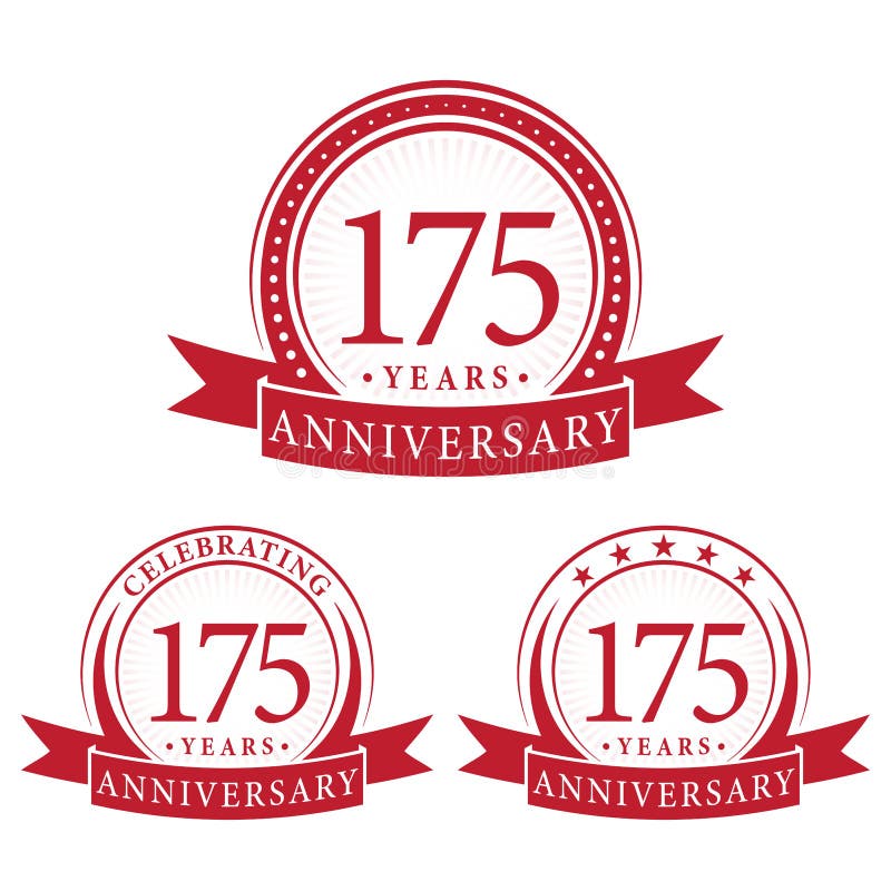 175 Years Anniversary Celebration Logotype. 175th Anniversary Logo ...