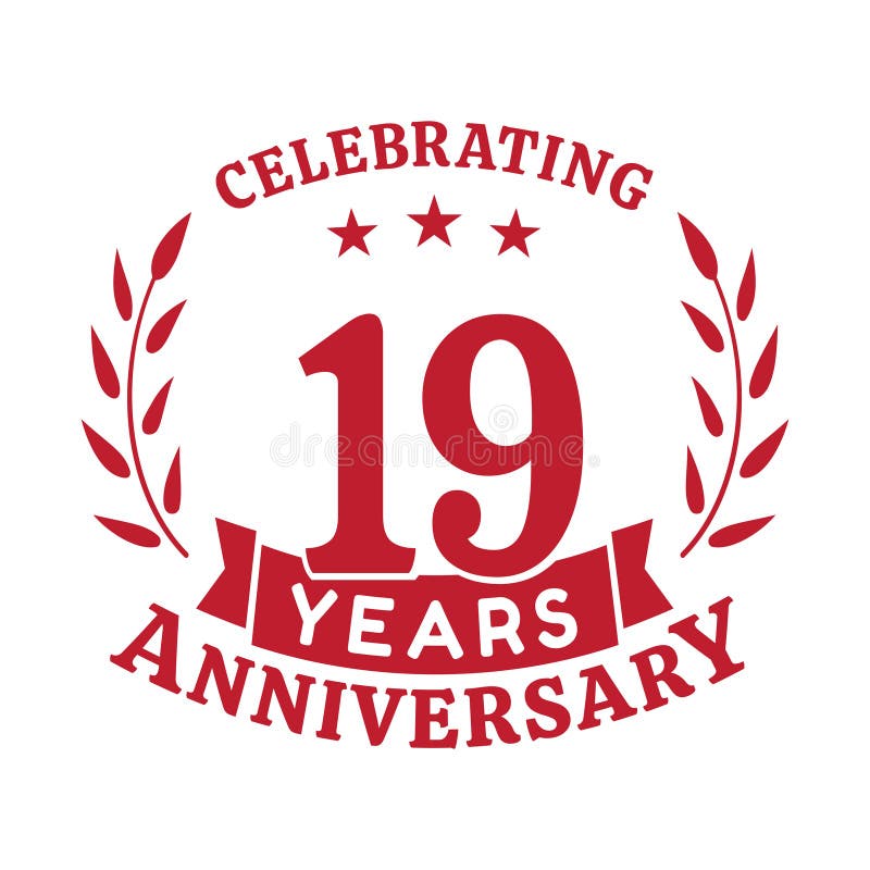 19 Years Anniversary Celebration Logotype. 19th Anniversary Logo ...