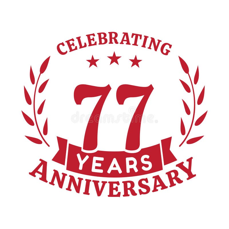 77 Years Anniversary Celebration Logotype. 77th Anniversary Logo ...