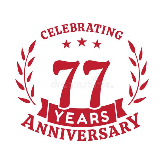 77 Years Anniversary Celebration Logotype. 77th Anniversary Logo ...
