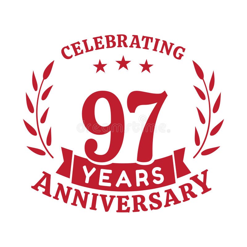 97 Years Anniversary Celebration Logotype. 97th Anniversary Logo ...