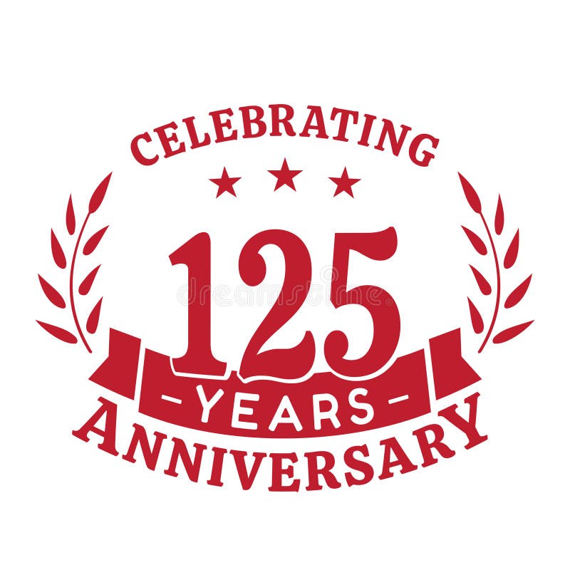 125 Years Anniversary Celebration Logotype. 125th Anniversary Logo ...