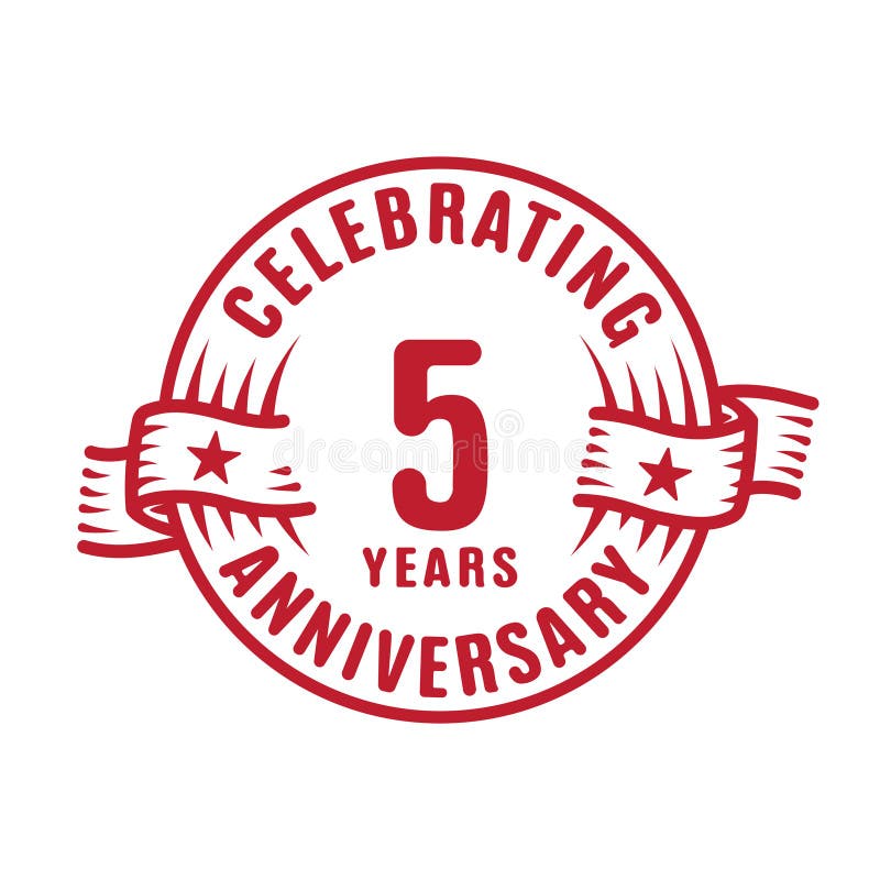 5 Years Anniversary Celebration Logotype. 5th Years Logo. Vector and ...