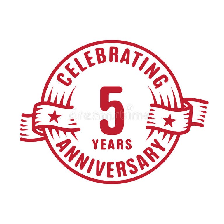5 Years Anniversary Celebration Logotype. 5th Years Logo. Vector and ...