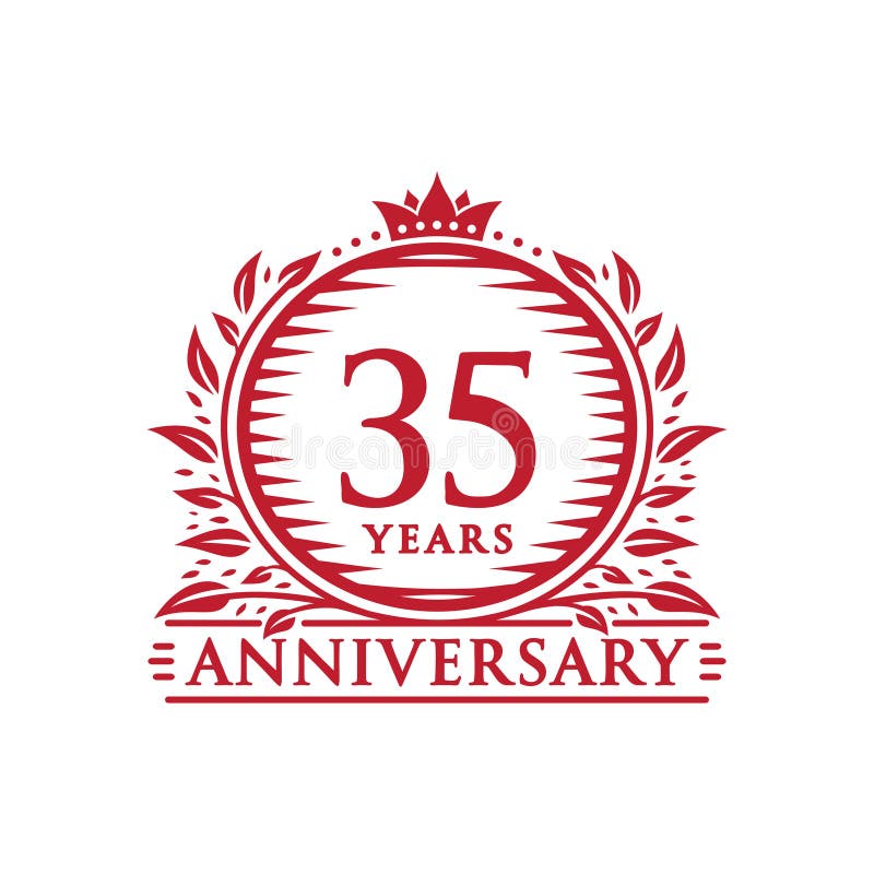 35 Years Celebrating Anniversary Design Template. 35th Anniversary Logo ...