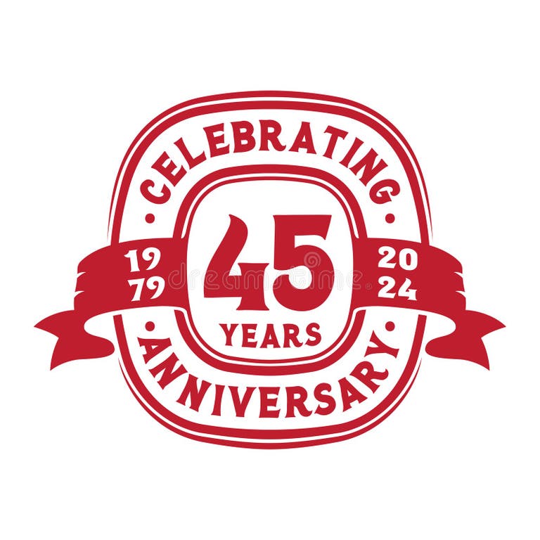 45th Anniversary Celebration Logo Design Template. 45th Anniversary ...
