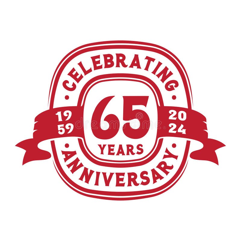 65th Anniversary Celebration Logo Design Template. 65th Anniversary ...