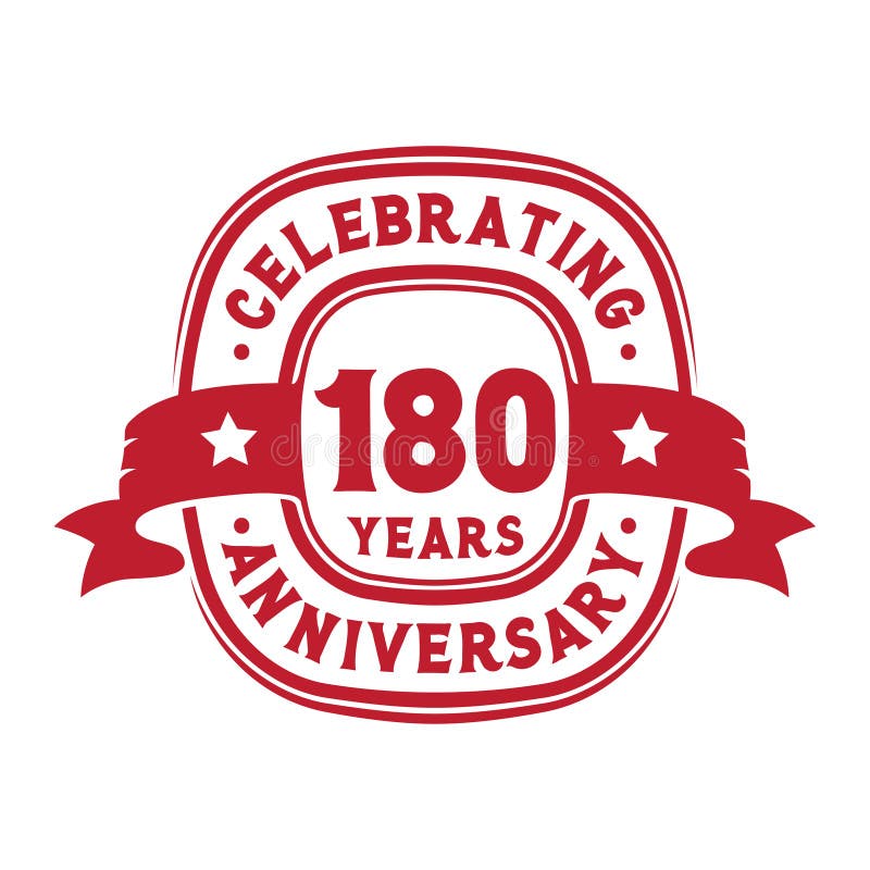 180th Anniversary Celebration Logo Design Template. 180th Anniversary ...