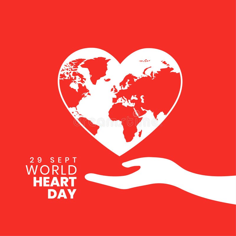 29th Sept International Heart Day Poster for Medical Help Ad Support ...