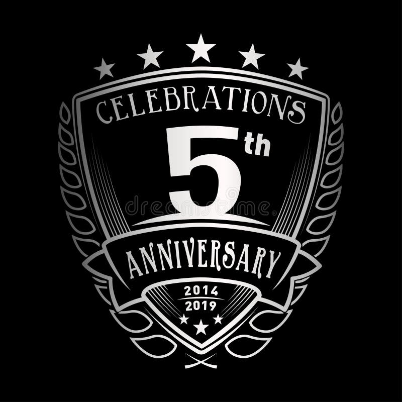 5th Shield Anniversary Logo. 5th Vector and Illustration. Stock Vector ...