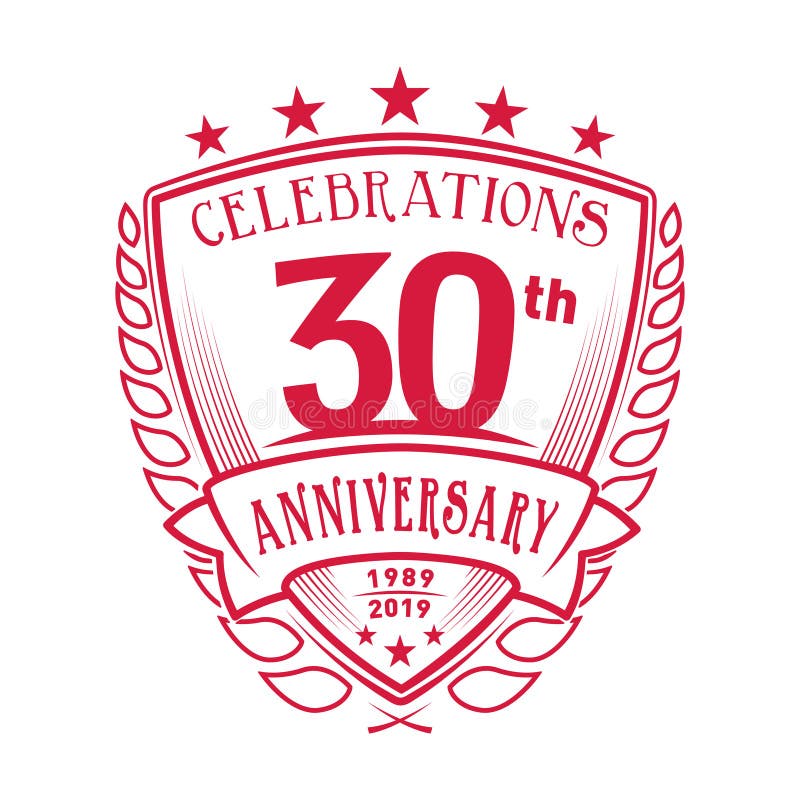 30th Shield Anniversary Logo. 30th Vector and Illustration. Stock ...