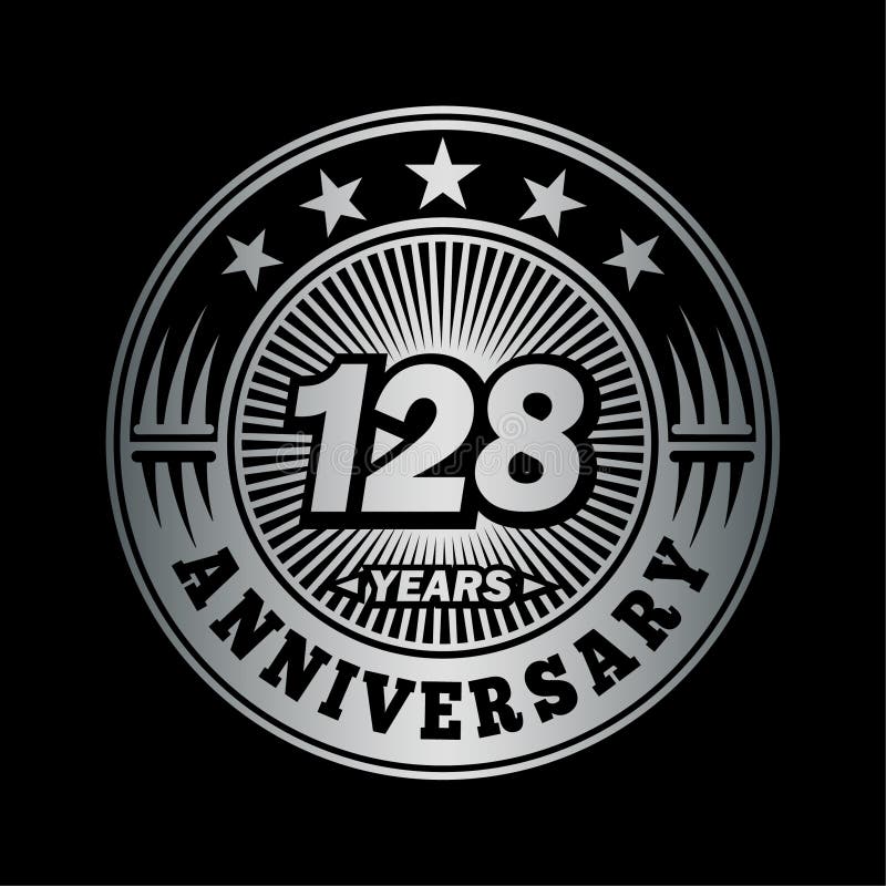 128years Anniversary Celebration. 128th Anniversary Logo Design ...