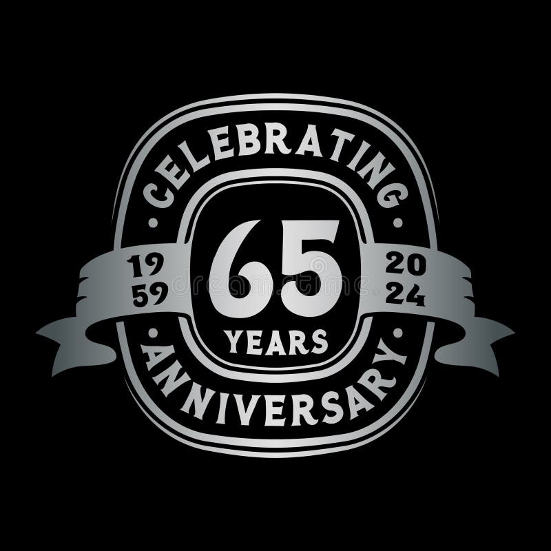 65th Anniversary Celebration Logo Design Template. 65th Anniversary ...