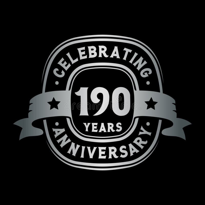190th Anniversary Celebration Logo Design Template. 190th Anniversary ...