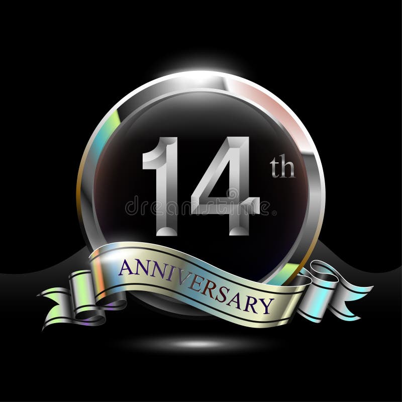14th Silver Anniversary Logo Stock Vector - Illustration of ...