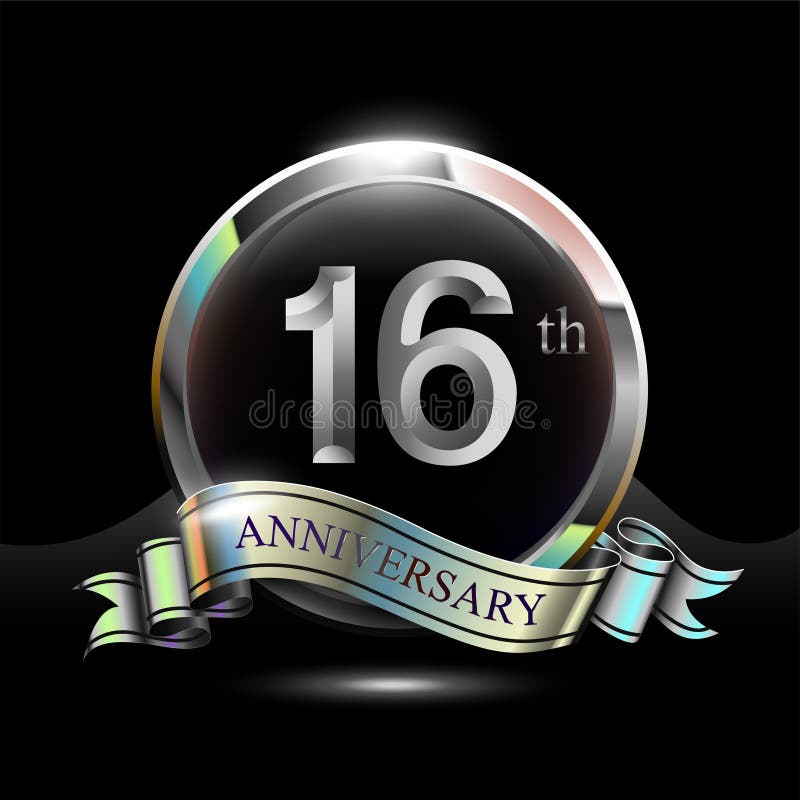 16th Silver Anniversary Logo Stock Vector - Illustration of ...