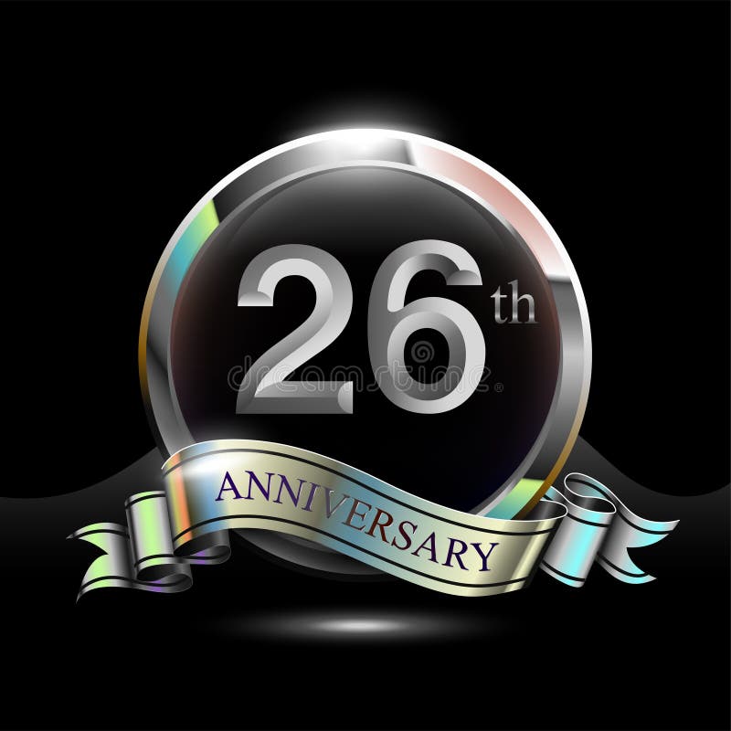 26th Silver Anniversary Logo Stock Vector - Illustration of company ...