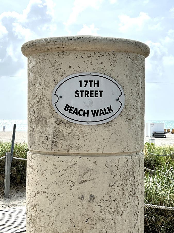 17th Street Beach Walk stock image. Image of round, beaches - 253374707
